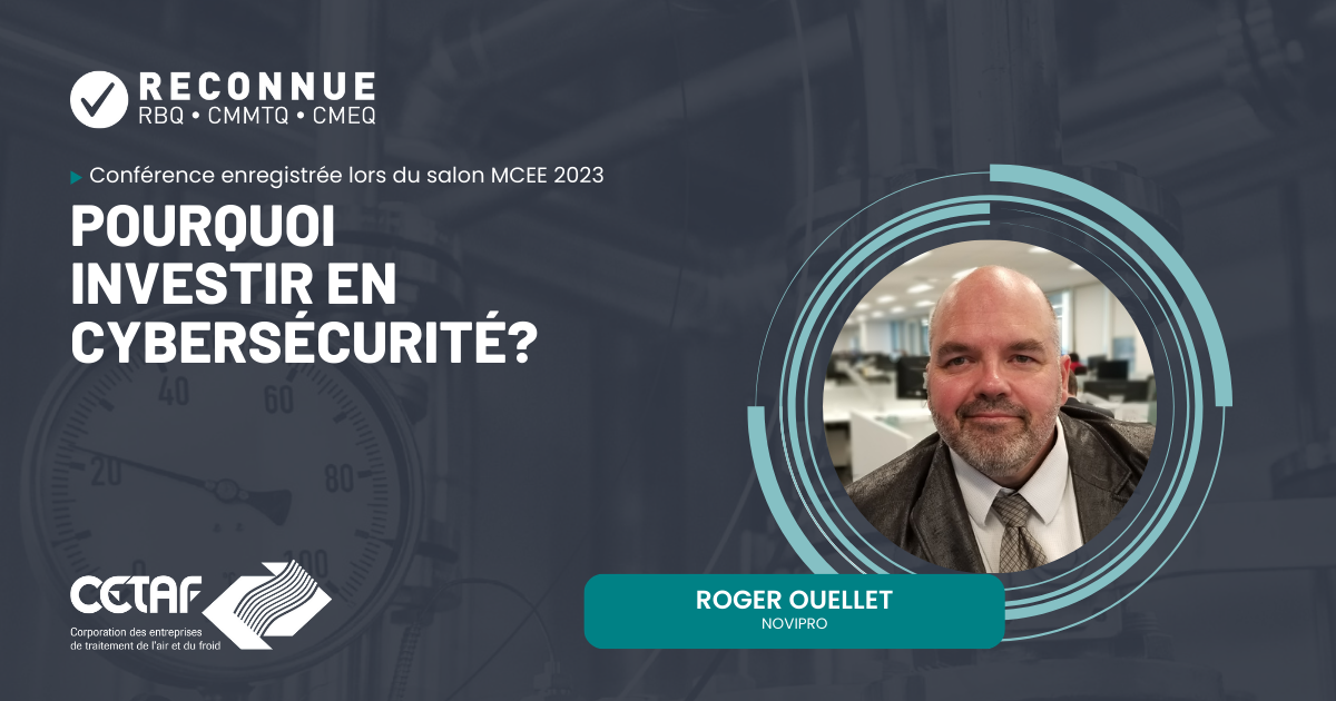 Formation sur APPRATIC - Pourquoi investir en cybersécurité? - CETAF - CETAF